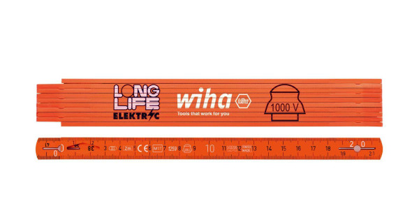 Wiha 42068 - Skládací metr pro elektromechaniky Longlife 2